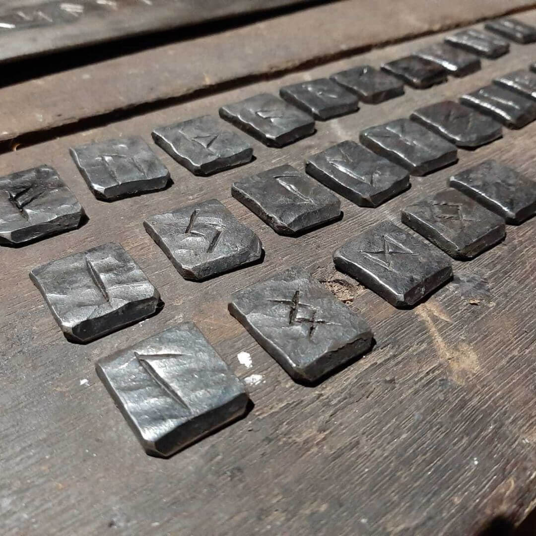 Raw Line - Runes Necklace, Viking runes – vkngjewelry