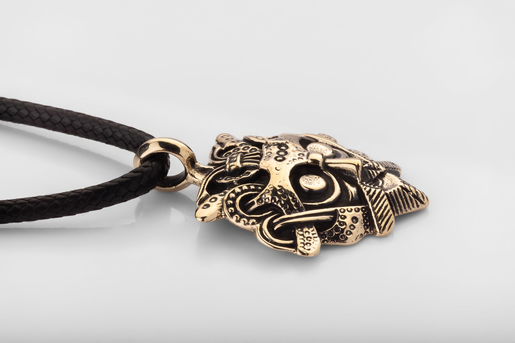 Handcrafted Brass Odin Mask Pendant – vkngjewelry