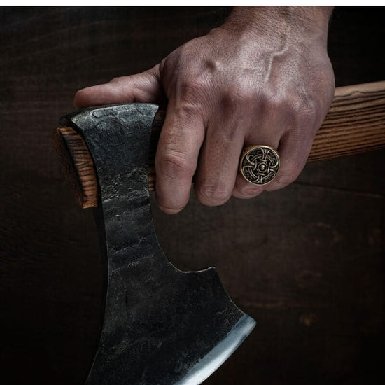 Handcrafted Odin Ring Bronze | Handmade | VKNG Jewelry – vkngjewelry