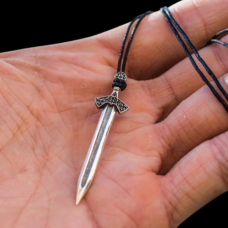 Scandinavian Sword Ornament silver Sterling Pendant | Handmade | VKNG ...