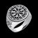 Vegvisir and Gungnir Sterling Silver Ring | Made On Demand | VKNG ...