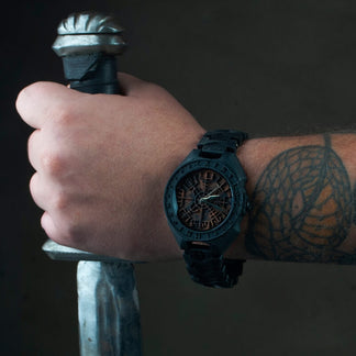 Vegvisir Viking Wooden Watch | Handmade | Viking Jewelery – vkngjewelry